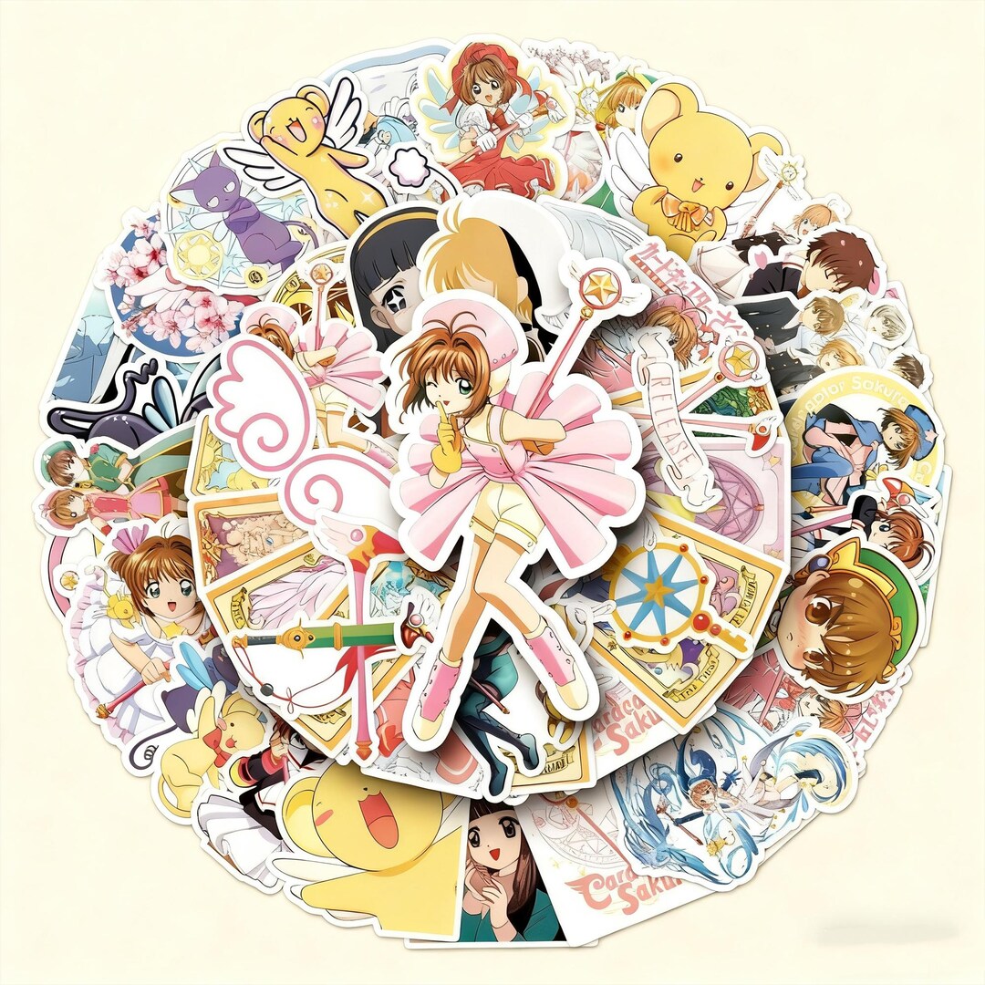 50pcs-cardcaptor Sakura Stickers | Cute Sakura Kinomoto Anime Decals ...
