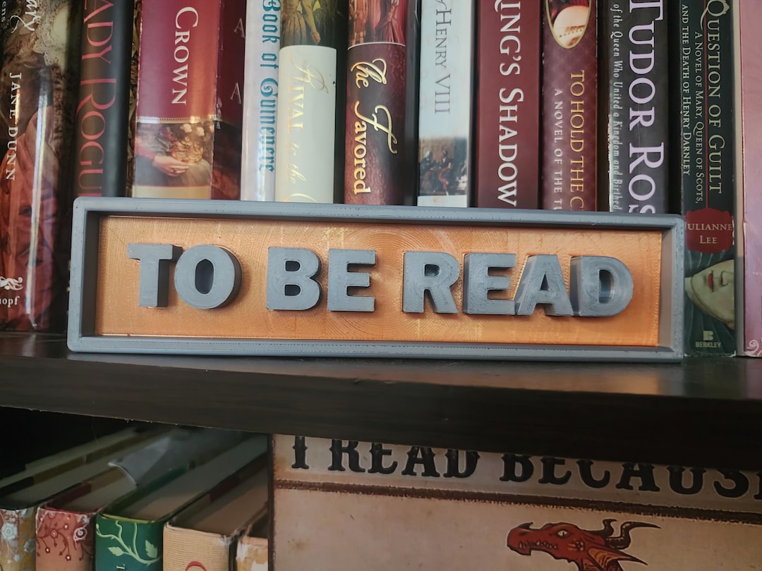 To Be Read Sign: Bookshelf Decor - Etsy