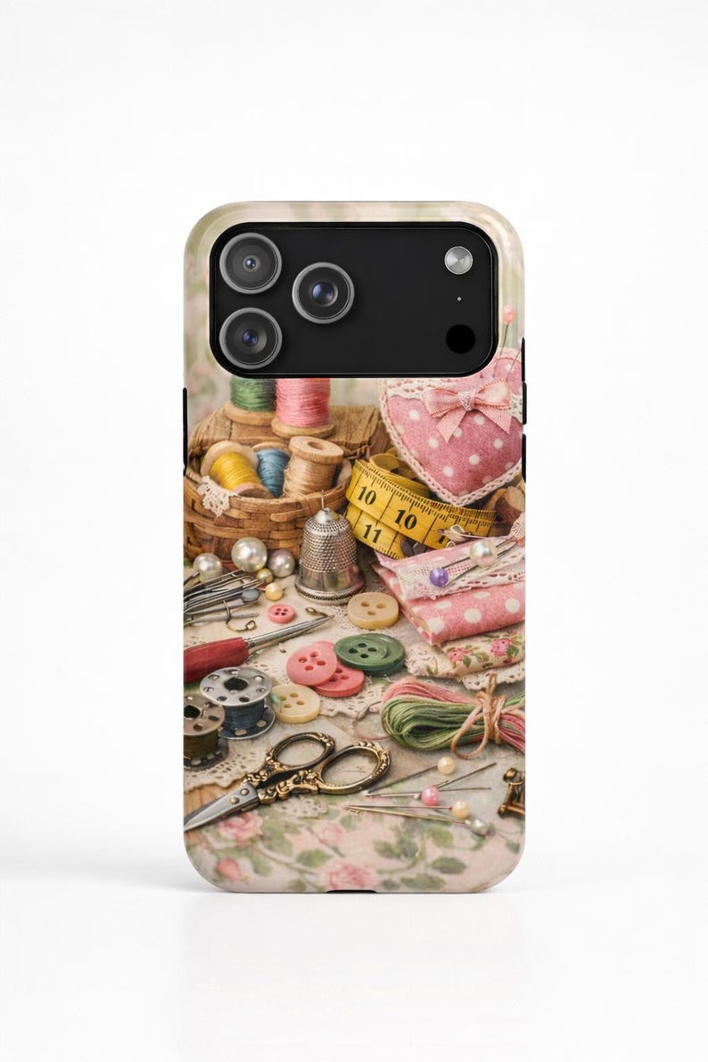 Sewing Notions Collage Phone Case | Magnetic Impact-resistant iPhone 17 ...