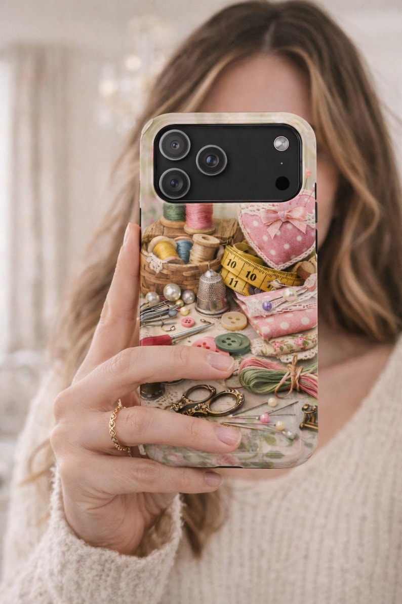 Sewing Notions Collage Phone Case | Magnetic Impact-resistant iPhone 17 ...