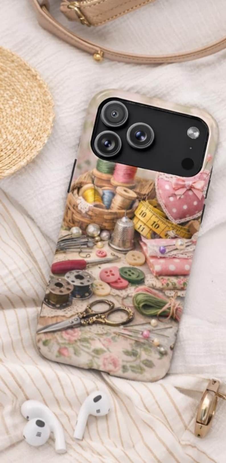 Sewing Notions Collage Phone Case | Magnetic Impact-resistant iPhone 17 ...