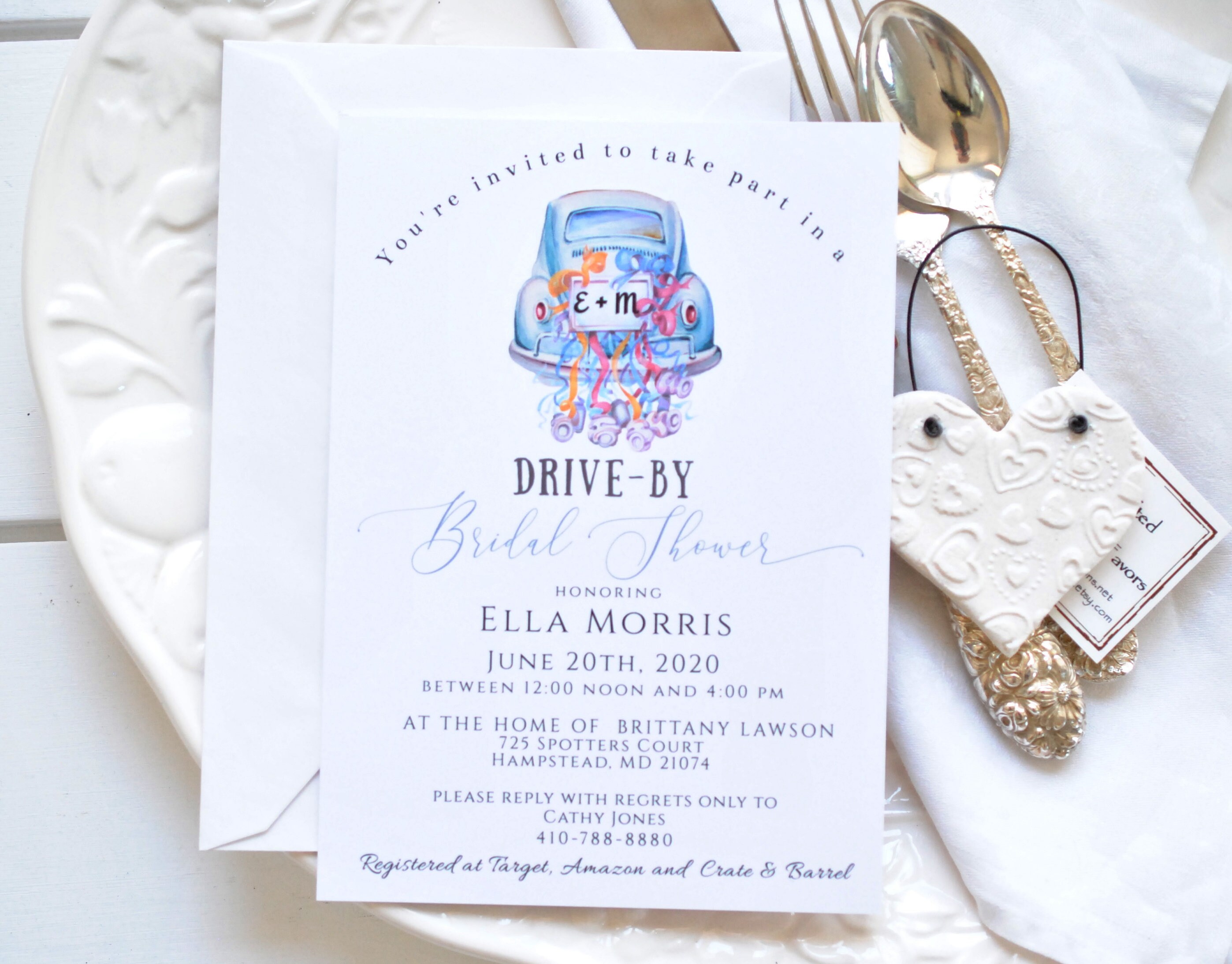 Editable Drive By Bridal Shower Invitation Instant Download | Etsy
