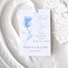 Dusty Blue Flowers Favor Tag Template 2x3 Instant Download Editable DIY ...