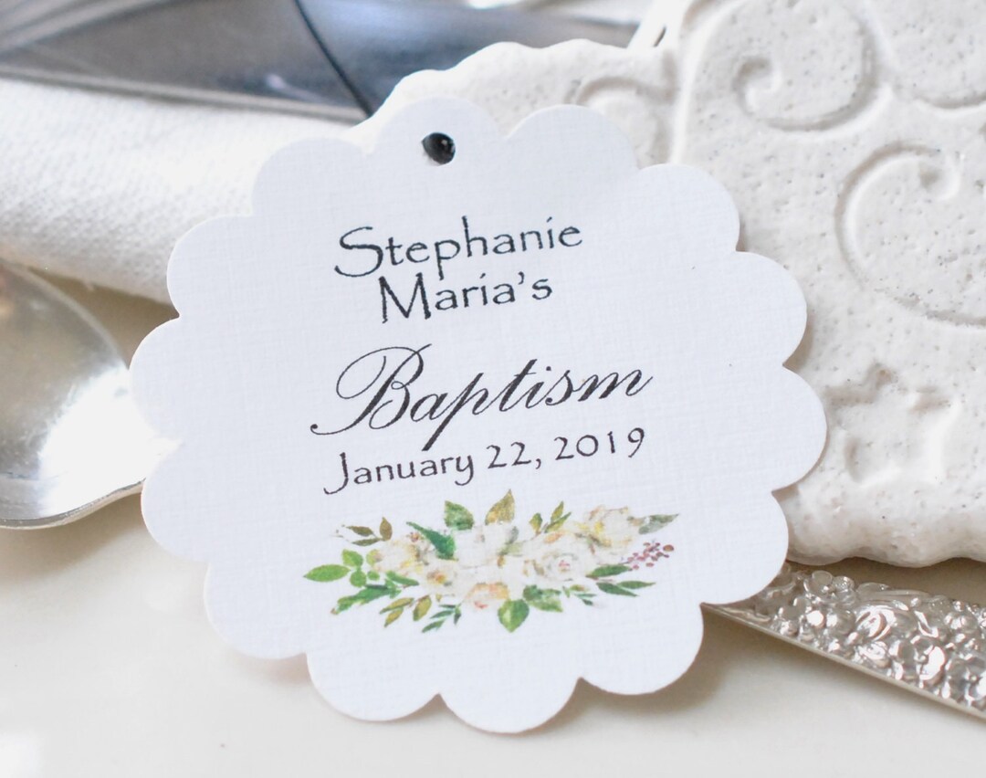 Personalized Baptism Favor Made for You Hang Tags Religious Tag White ...