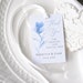 Dusty Blue Flowers Favor Tag Template 2x3 Instant Download Editable DIY ...