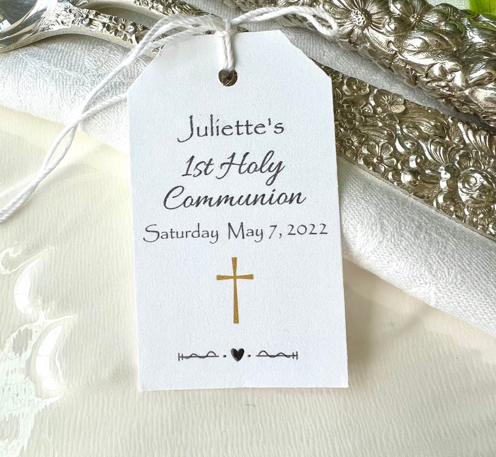 Made for You First Holy Communion Favor Gift Tags Personalized Hang ...