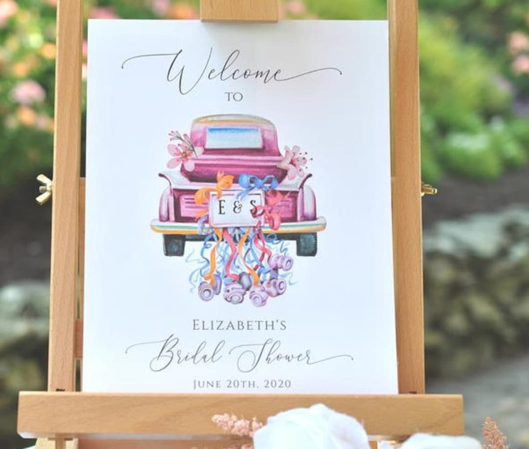 Printable Welcome Sign Drive by Purple Truck Editable Template Instant ...
