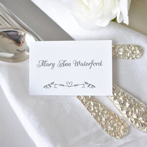 Traditional Wedding Template Place Card Place Setting Tags Instant ...