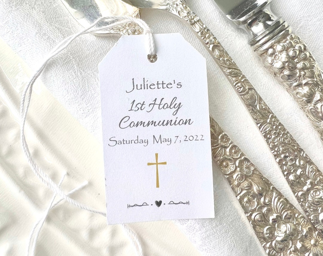 Made for You First Holy Communion Favor Gift Tags Personalized Hang ...