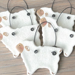 Baby Shower Lamb Salt Dough Favors Baptism Favors Baby Sheep / Napkin ...