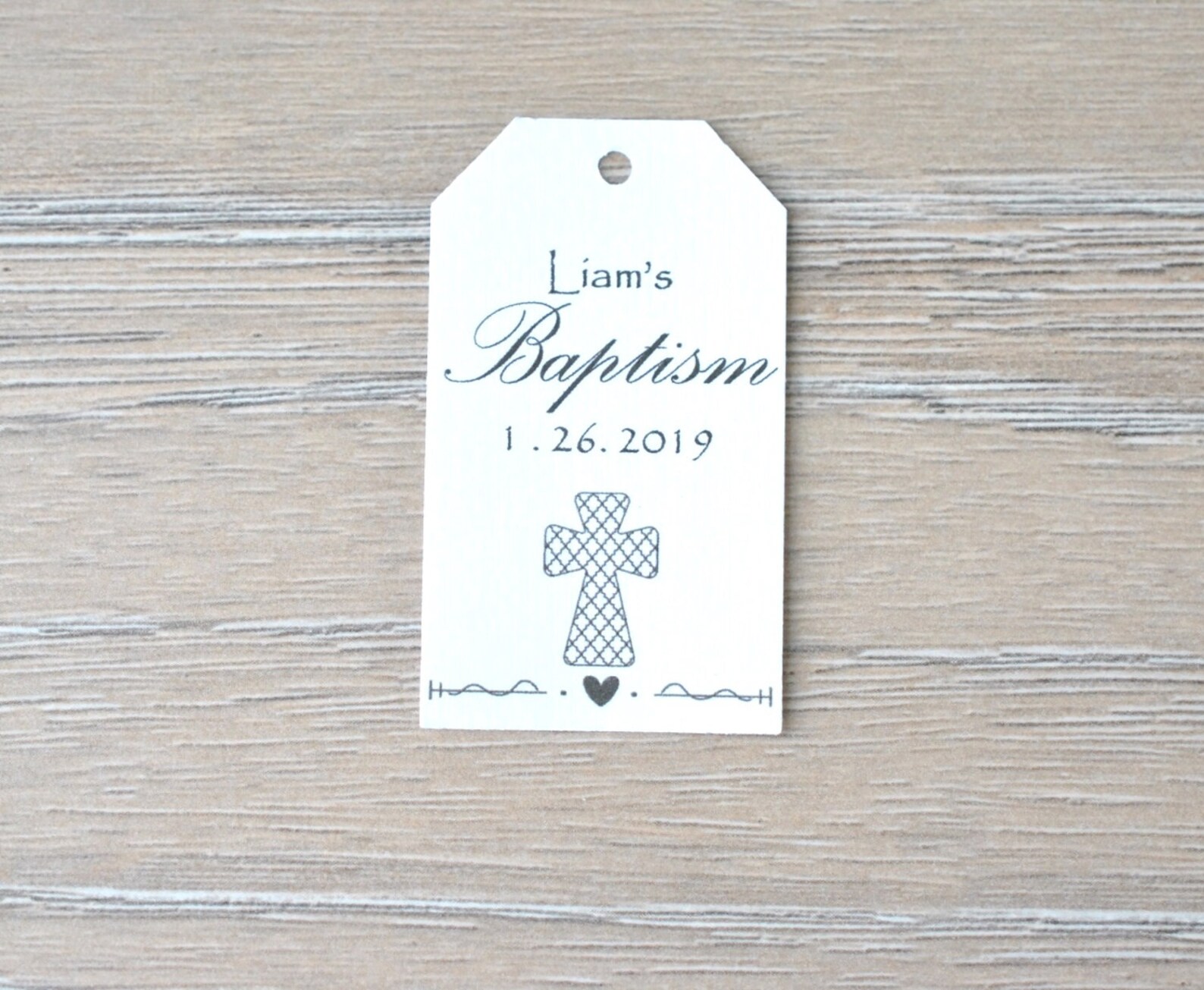 Personalized Baptism Favor Hang Tags Religious Tag Cross - Etsy