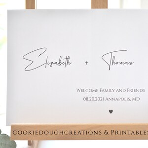 Modern Minimalist Printable 100% Editable Custom Sign Template DIY ...