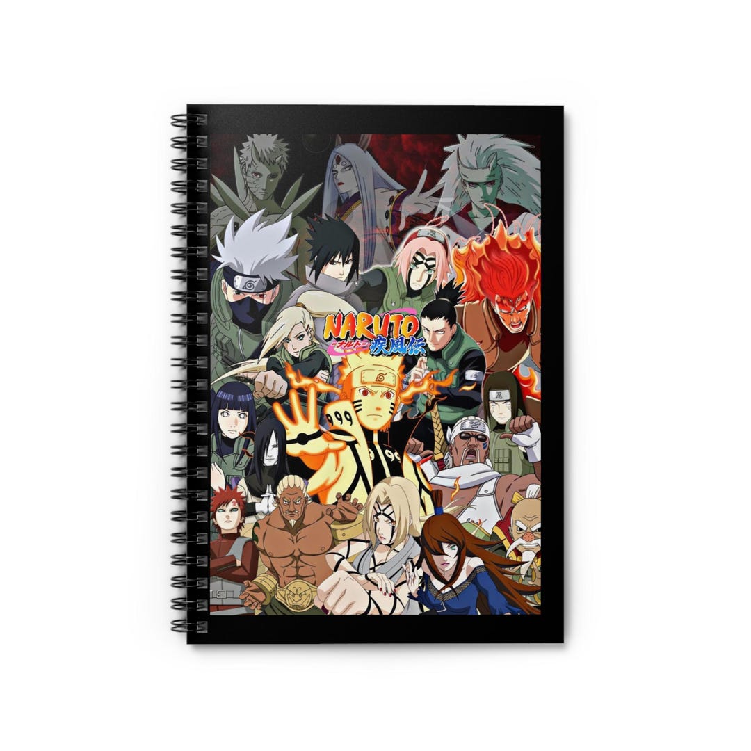 Naruto Characters Collage Spiral Notebook | Ruled Notebook - Etsy