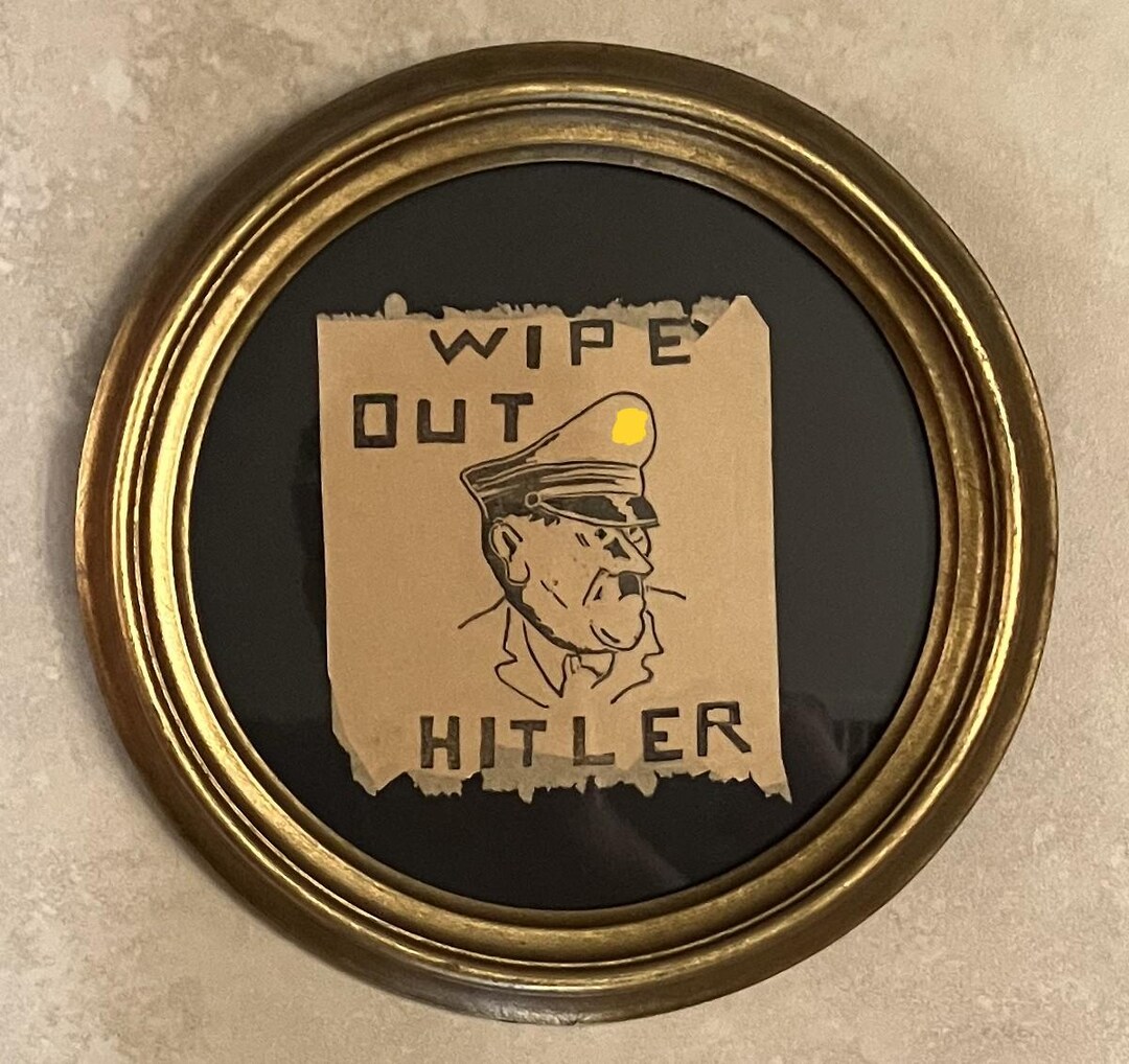 WWII Anti-nazi Toilet Paper, “wipe Out Hitler” Framed, Satire ...