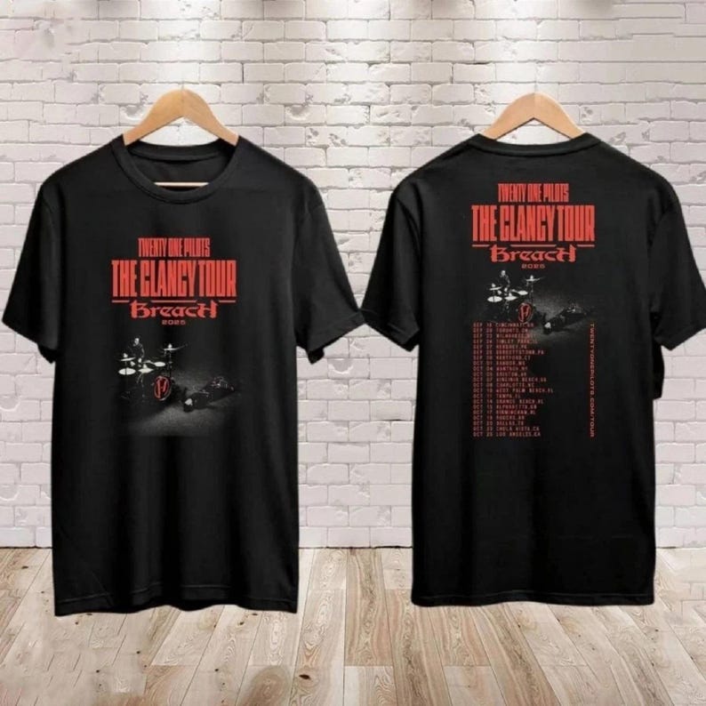 Twenty One Pilots the Clancy Tour 2025 Breach Concert Fan Gifts T-shirt ...