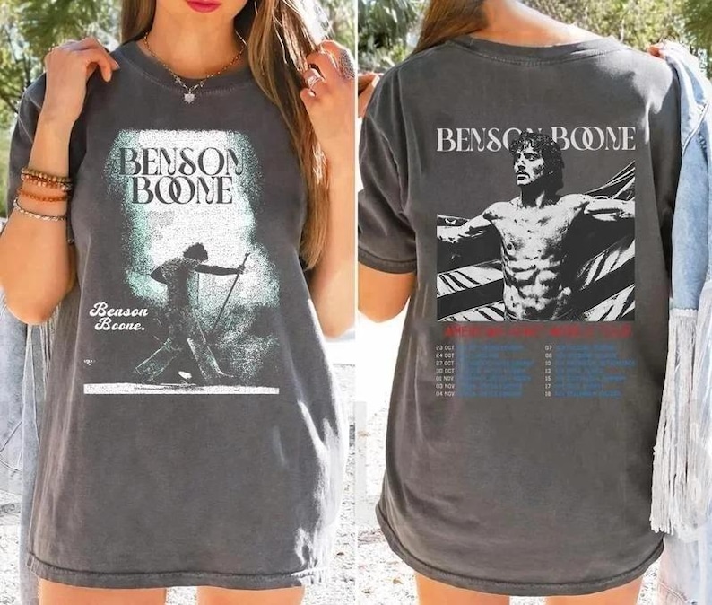 Benson Boone World Tour 2025 Concert Heart America Unisex COMFORT COLORS T-shirt - Etsy