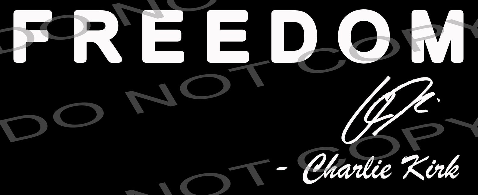 Charlie Kirk Freedom With Signature - Etsy