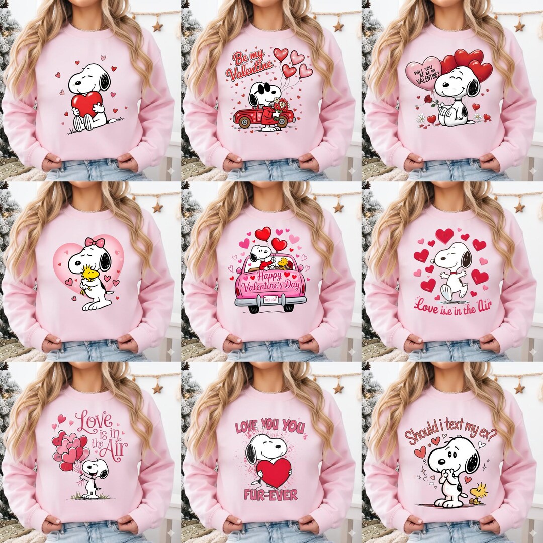 Snoop Valentine Love PNG Bundle, Peanuts Friends Holding Love Letters ...