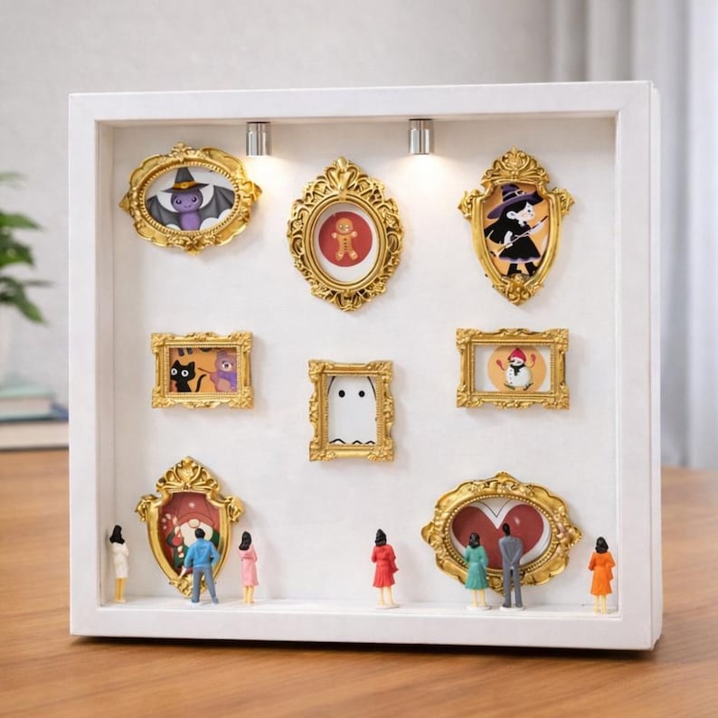 Personalized Mini Museum Shadow Box With Figurines – Custom Photo ...