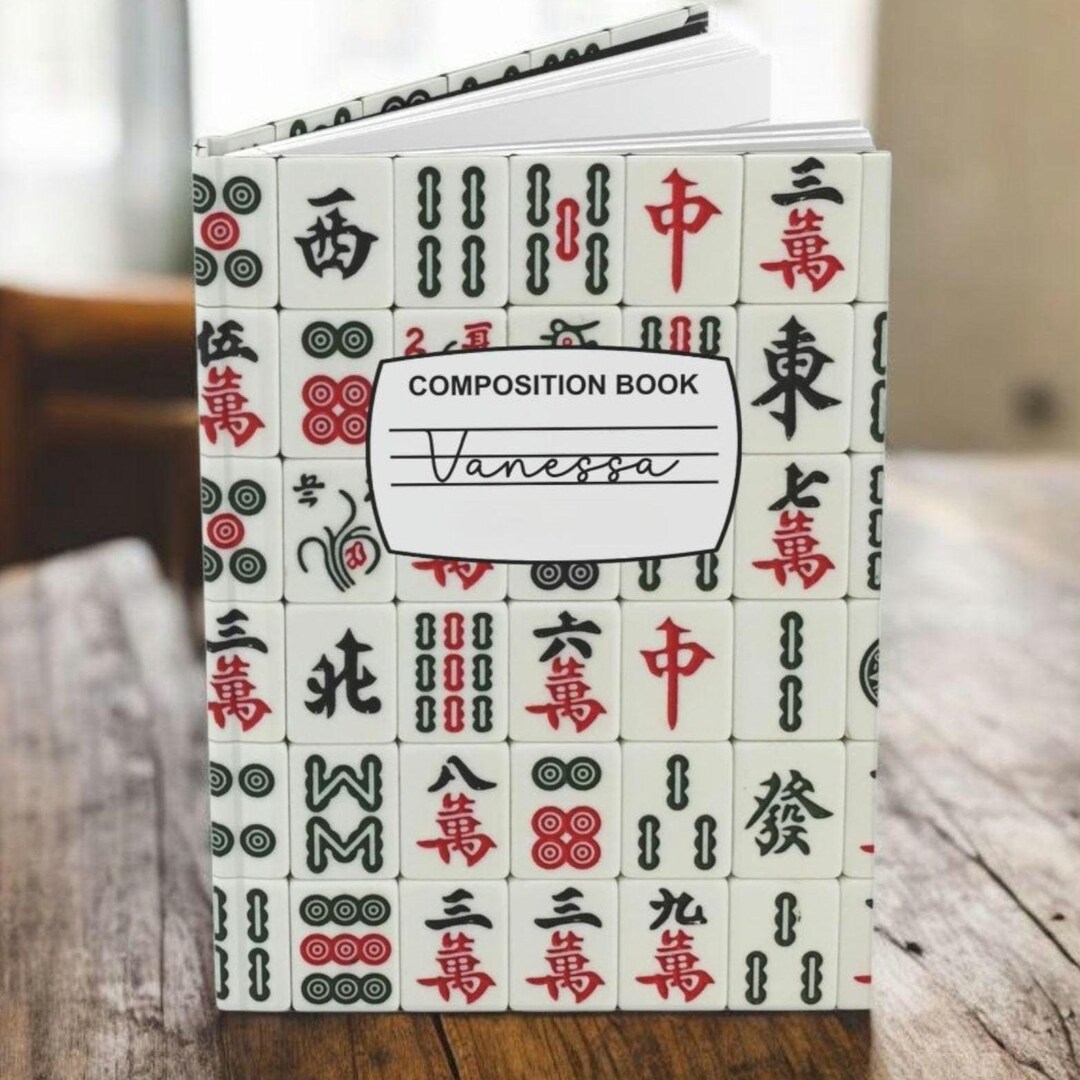 Mahjong Tile Pattern Journal | Retro Game Diary, Stationery Organizer ...