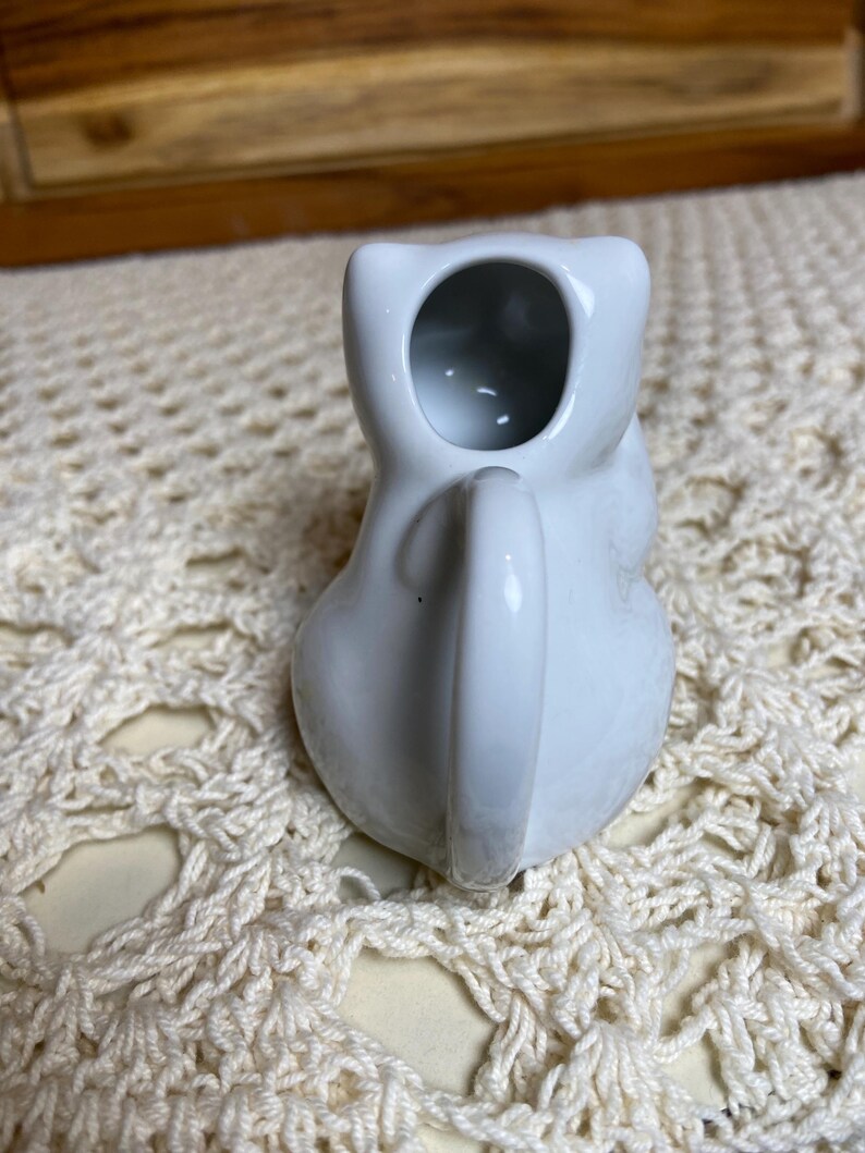 Cat Kitten Creamer White Mini Porcelain 2oz. 9/6 - Etsy
