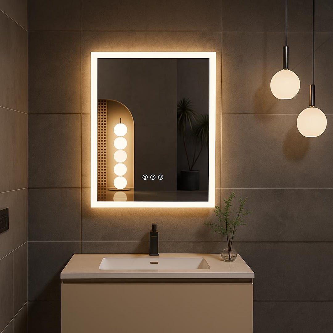 LED Bathroom Mirror | Anti-fog, Smart Touch, Dimmable 16x20 - Etsy