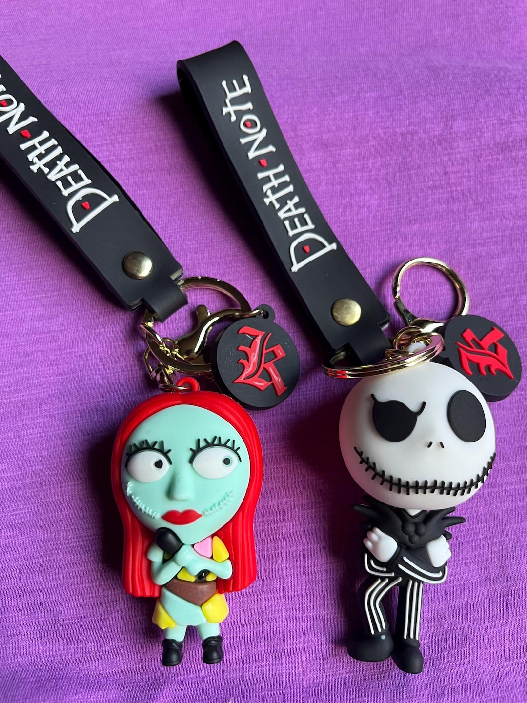 Jack and Sally Keychain - Etsy