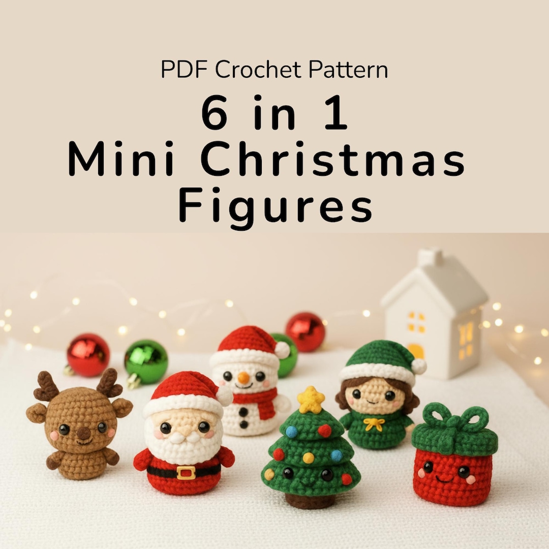 Christmas Mini Amigurumi Crochet Pattern – Santa, Snowman, Elf (PDF) - Etsy