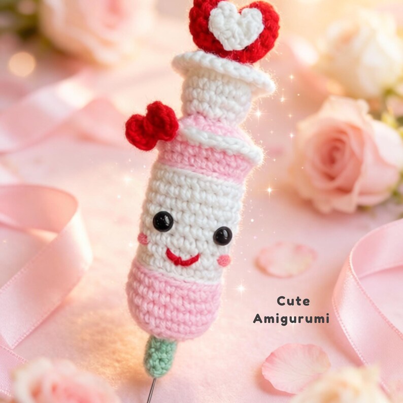 Crochet Injection Syringe Amigurumi Pattern Valentine Plush PDF Easy ...