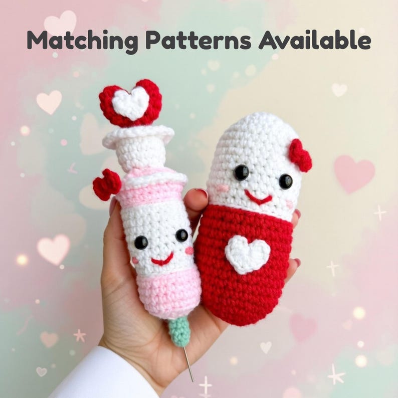 Crochet Injection Syringe Amigurumi Pattern Valentine Plush PDF Easy ...
