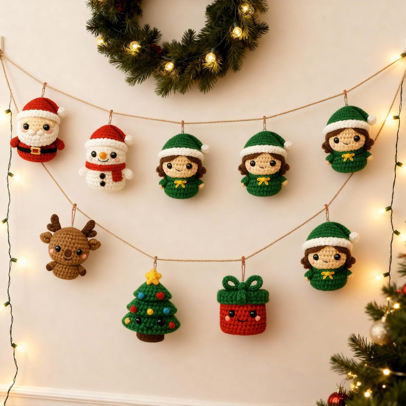 Christmas Mini Amigurumi Crochet Pattern – Santa, Snowman, Elf (PDF) - Etsy