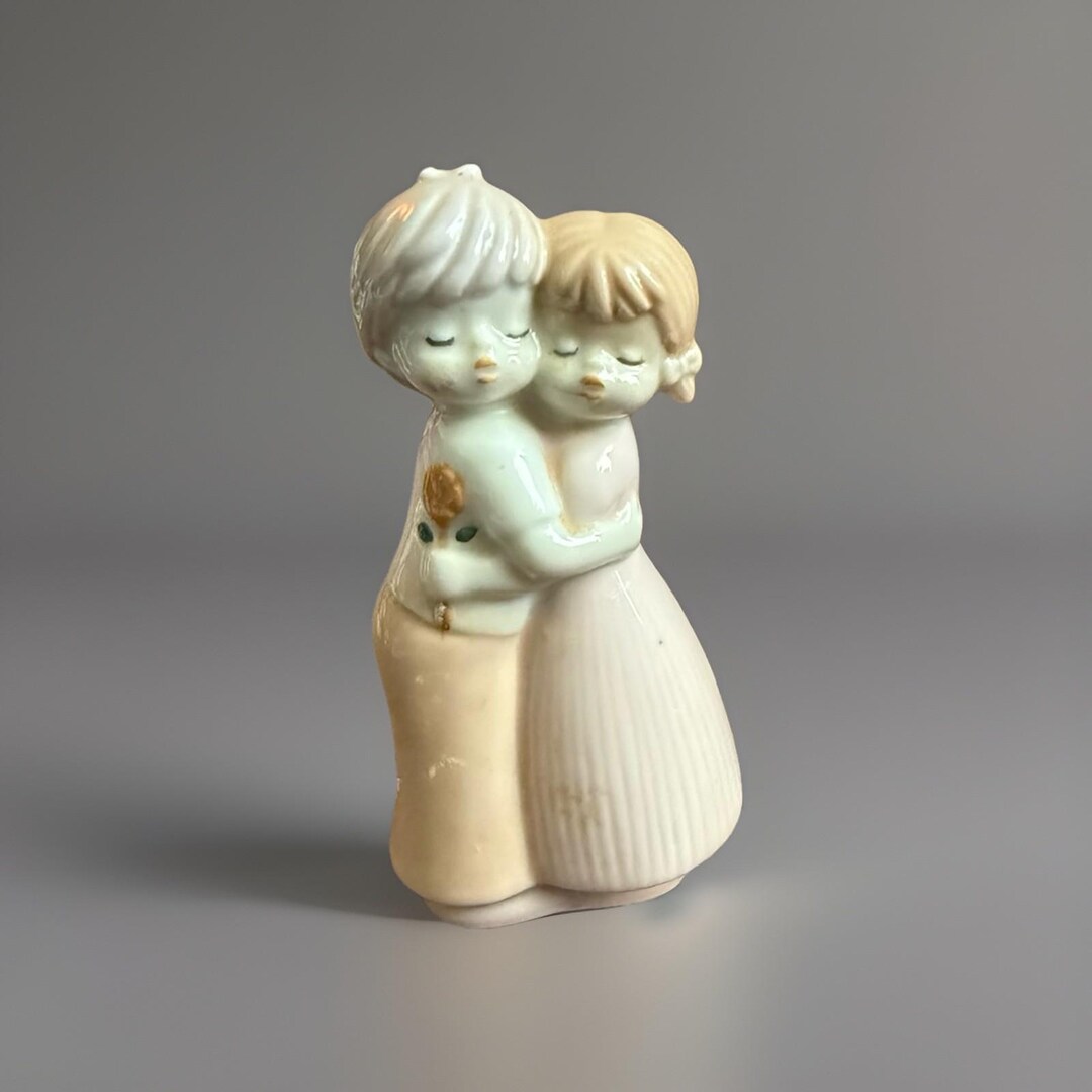 Vintage Saywell Imports Japan Porcelain Boy & Girl Hugging - Etsy