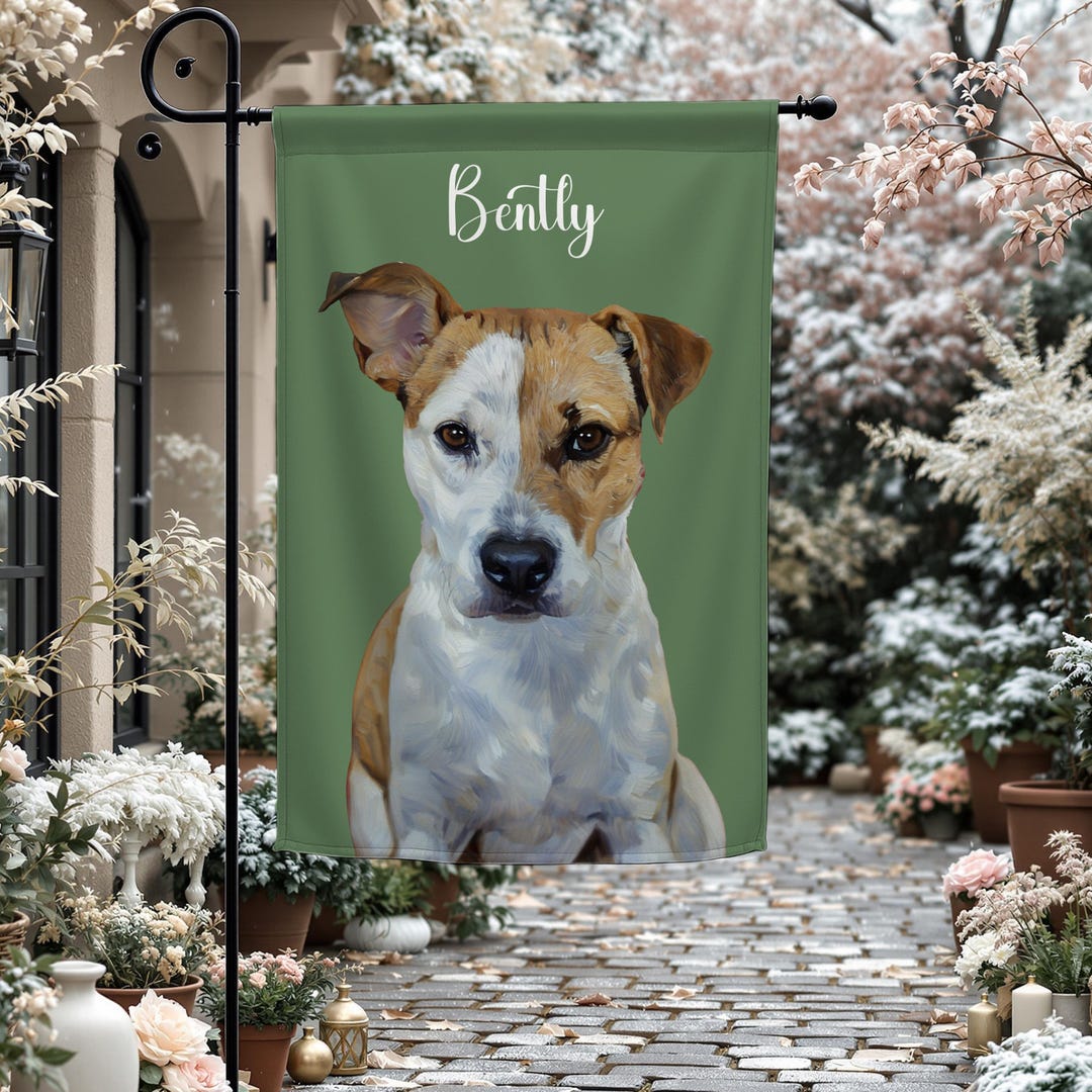 Personalized Pet Photo Garden Flag, Custom Garden Flag, Pet Lover's ...