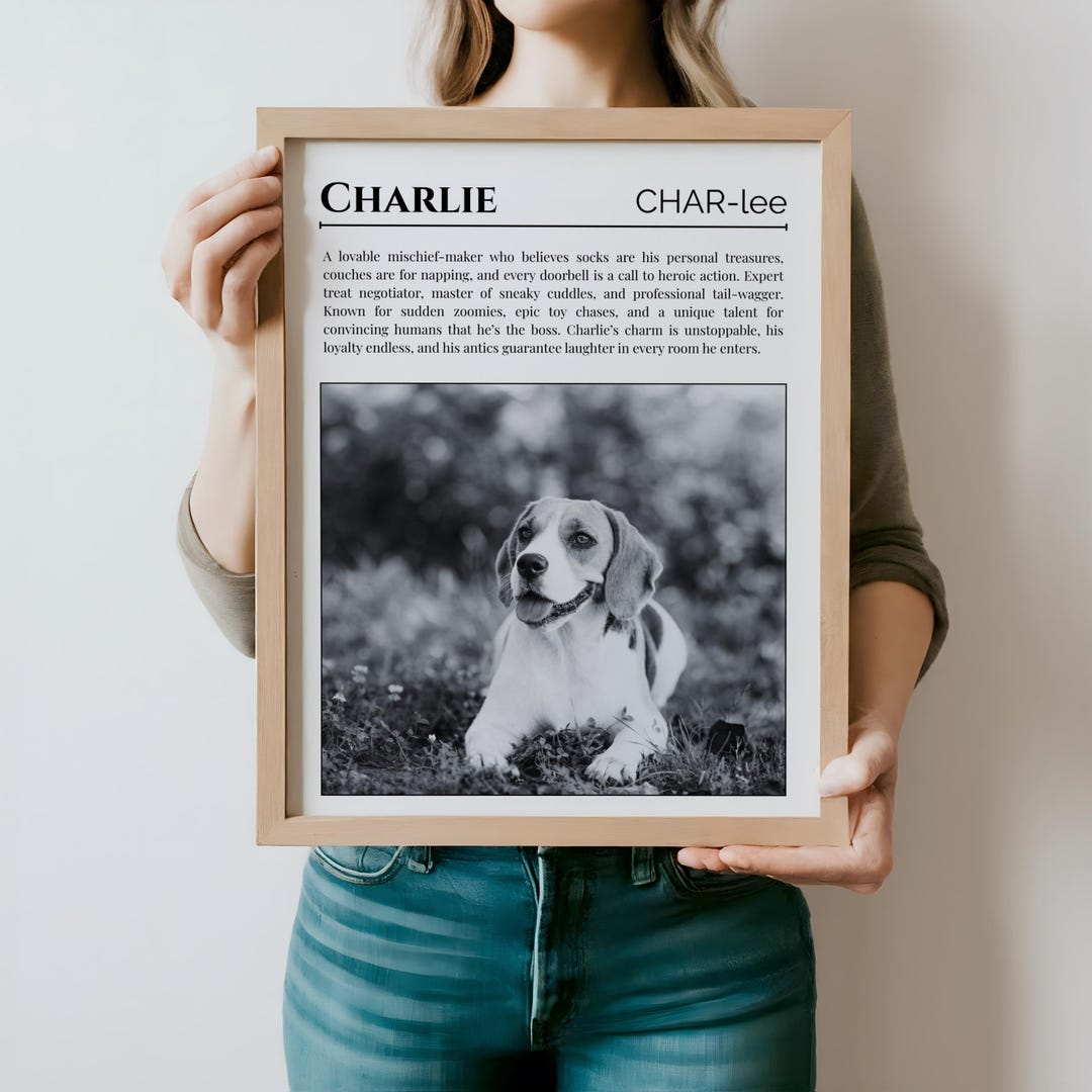Custom Pet Definition Poster, Personalized Pet Gift, Animal Lover Wall ...