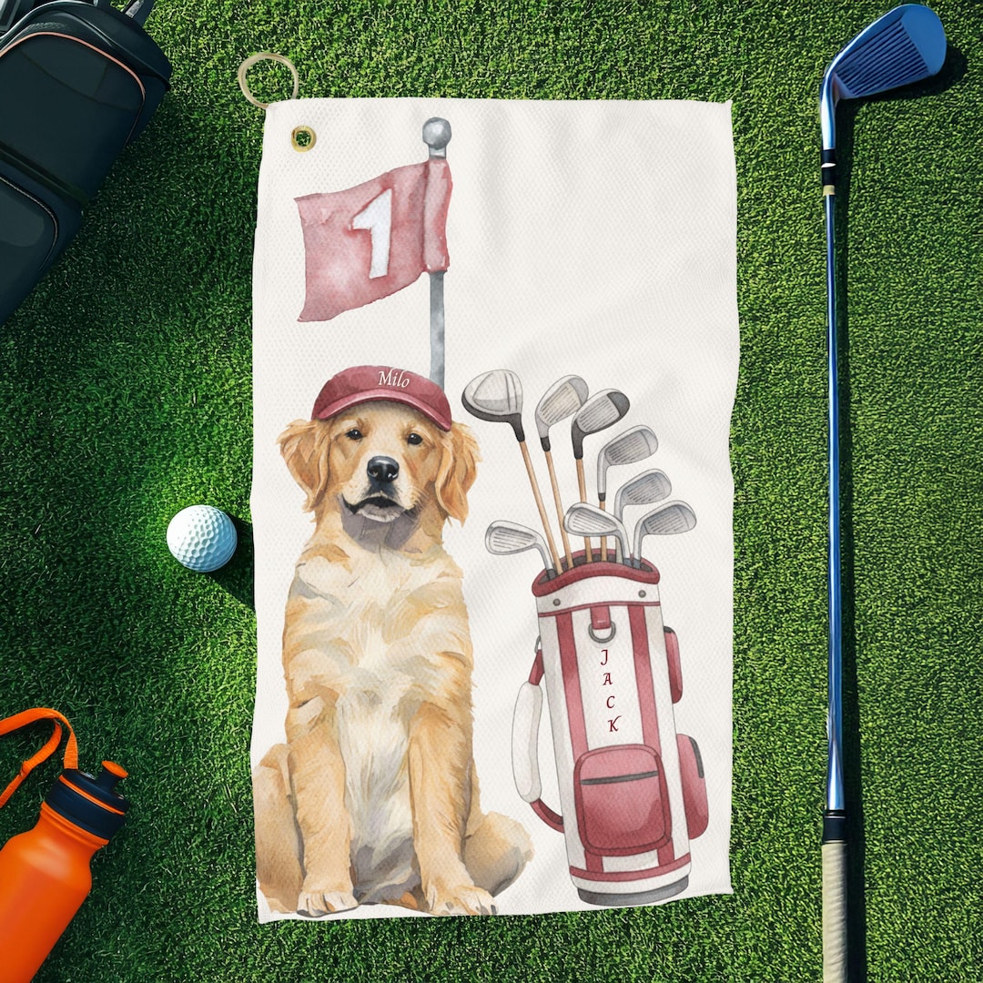 Personalized Dog Photo Golf Towel, Custom Pet Golf Towel, Gift for ...