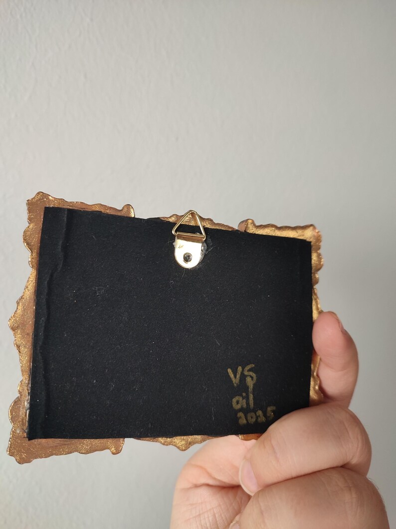 Original Miniature Painting in a Vintage Frame. Oil Landscape Art - Etsy