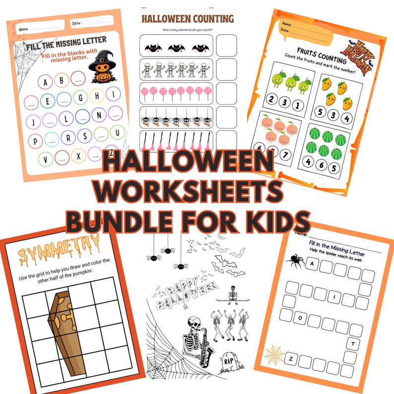 Halloween Preschool Activity Pack: 50+ Math, Tracing, Coloring Pages ...