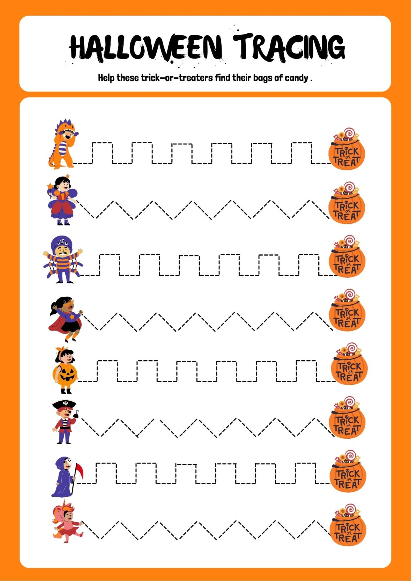 Halloween Preschool Activity Pack: 50+ Math, Tracing, Coloring Pages ...