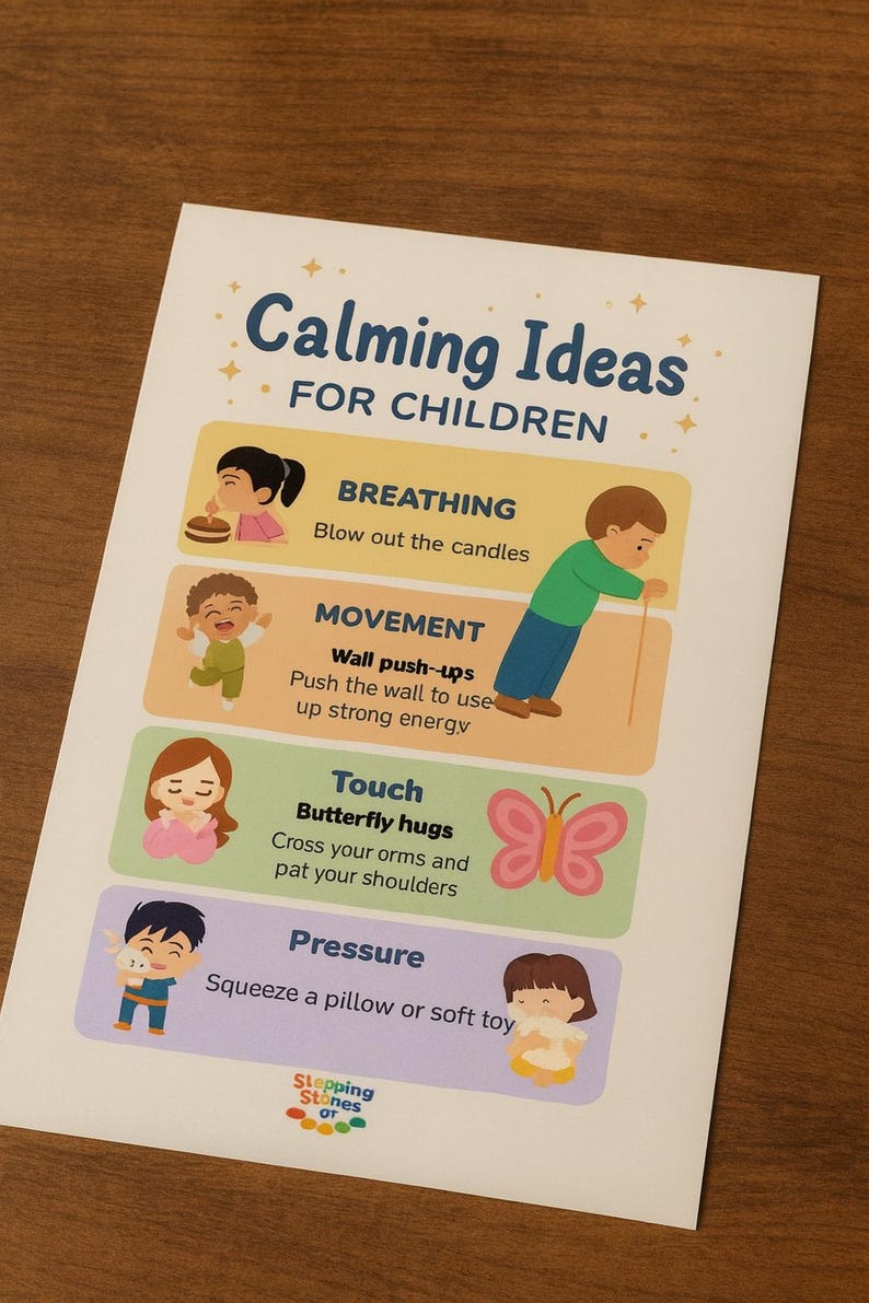 Calming Ideas for Children-printable Coping Strategies & Self ...