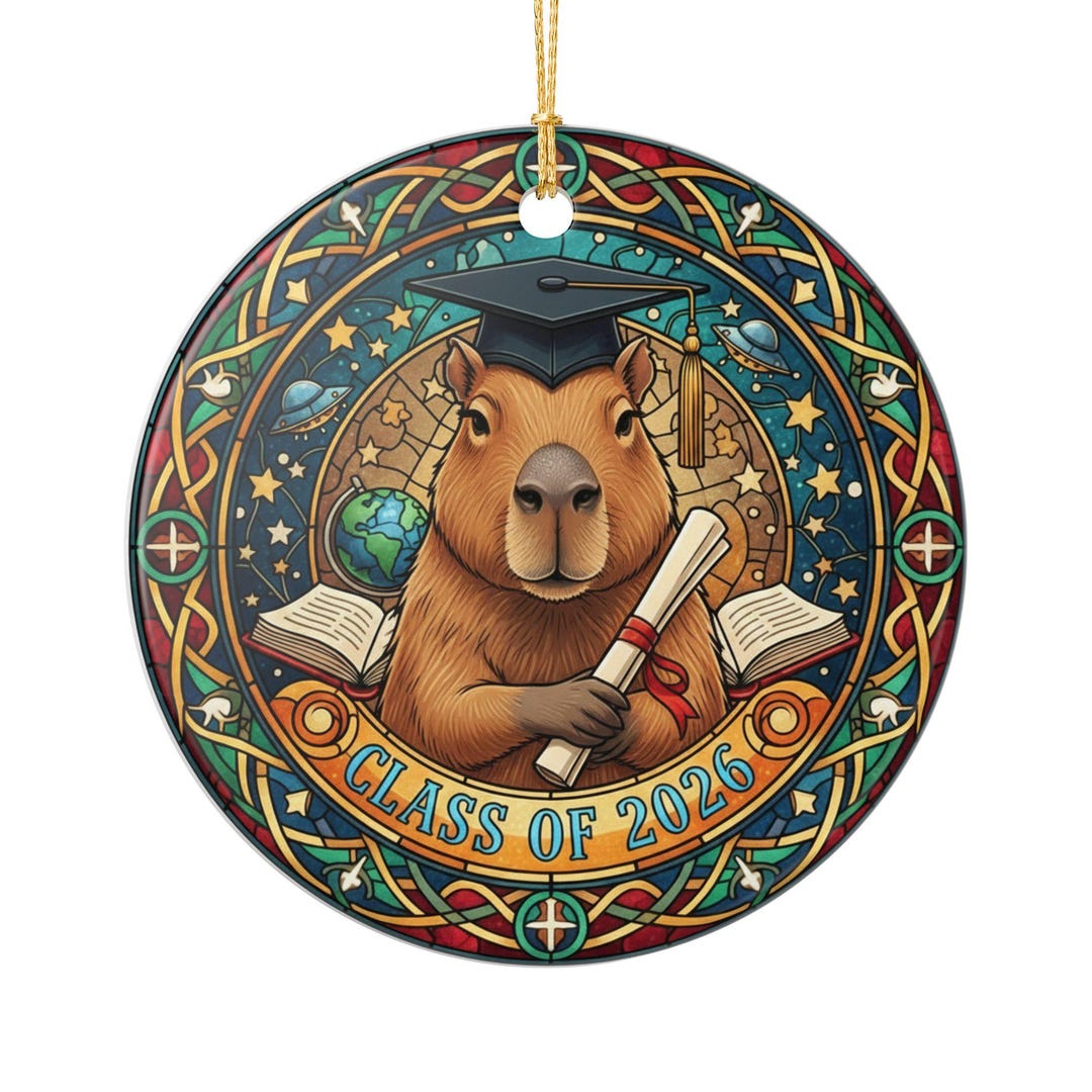 Class of 2026 Graduation Capybara Ornament Ceramic Ornament | Funny ...