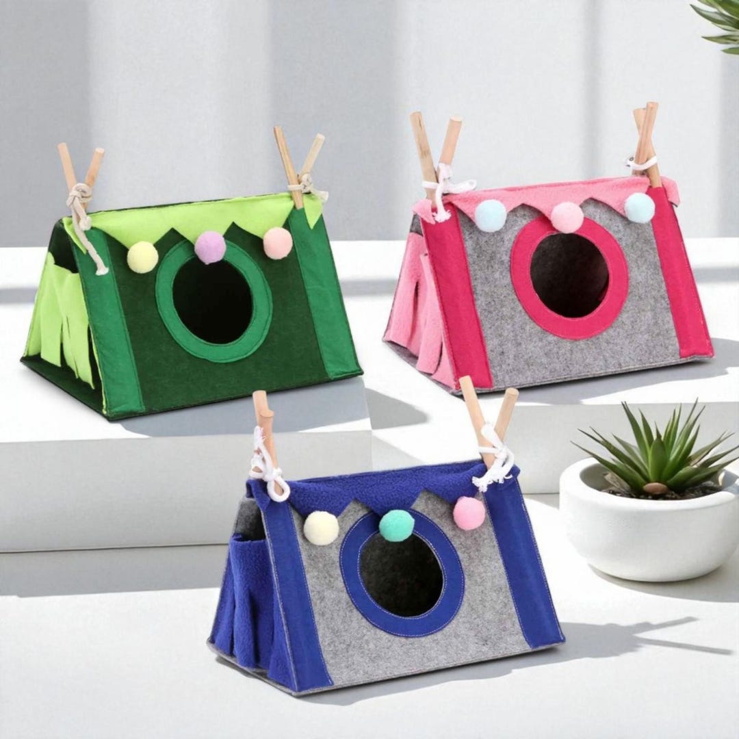 Cozy Felt Pet Nest: Small Animal Bed for Hamsters, Guinea Pigs - Etsy