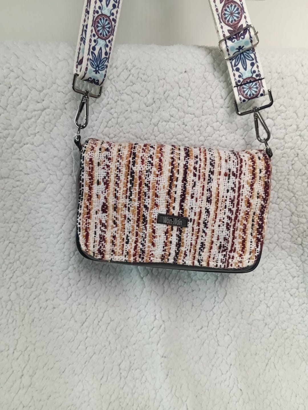 Woin-woin Handbag, Unique Shoulder Strap Model, Handcrafted Mottled ...