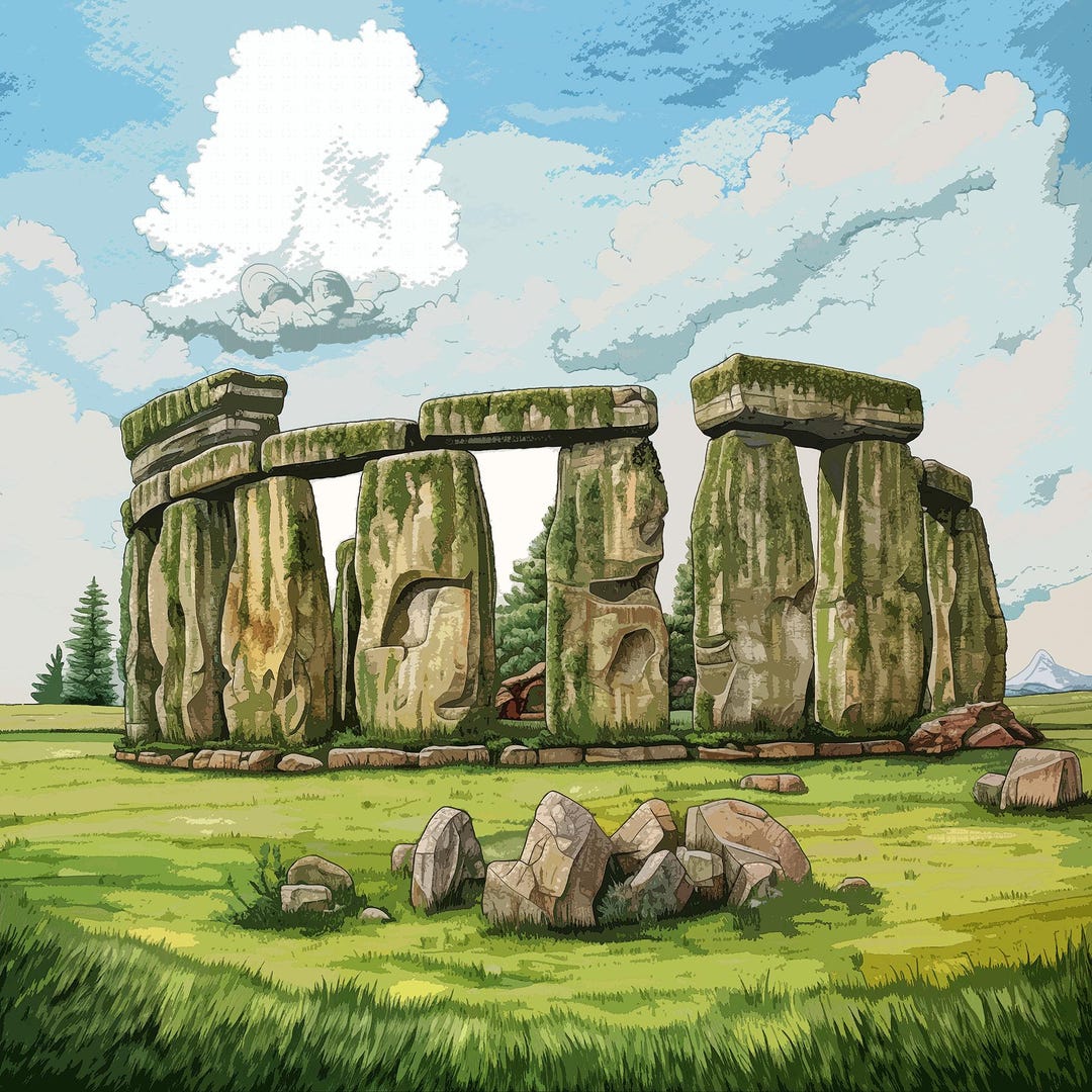Stonehenge UK Poster: Geometric Graphic Art Print (digital Download) - Etsy