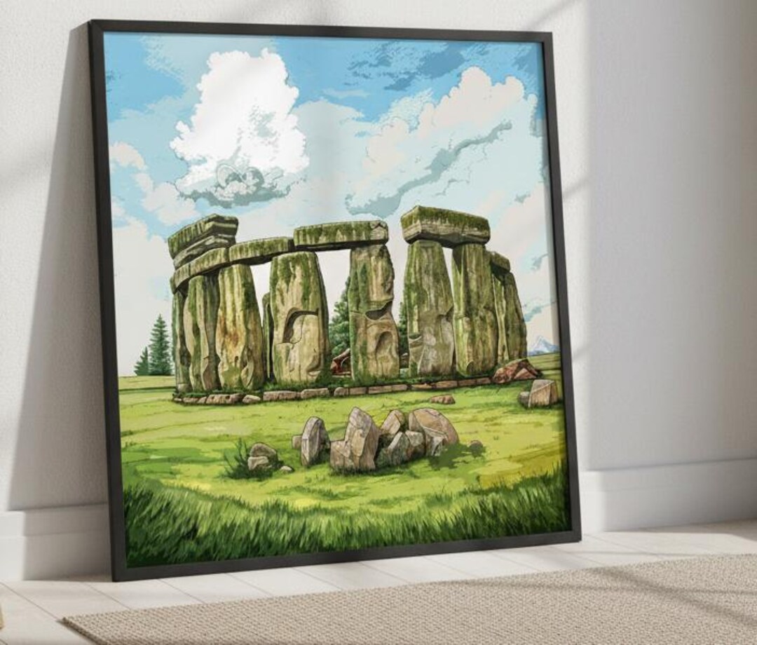 Stonehenge UK Poster: Geometric Graphic Art Print (digital Download) - Etsy