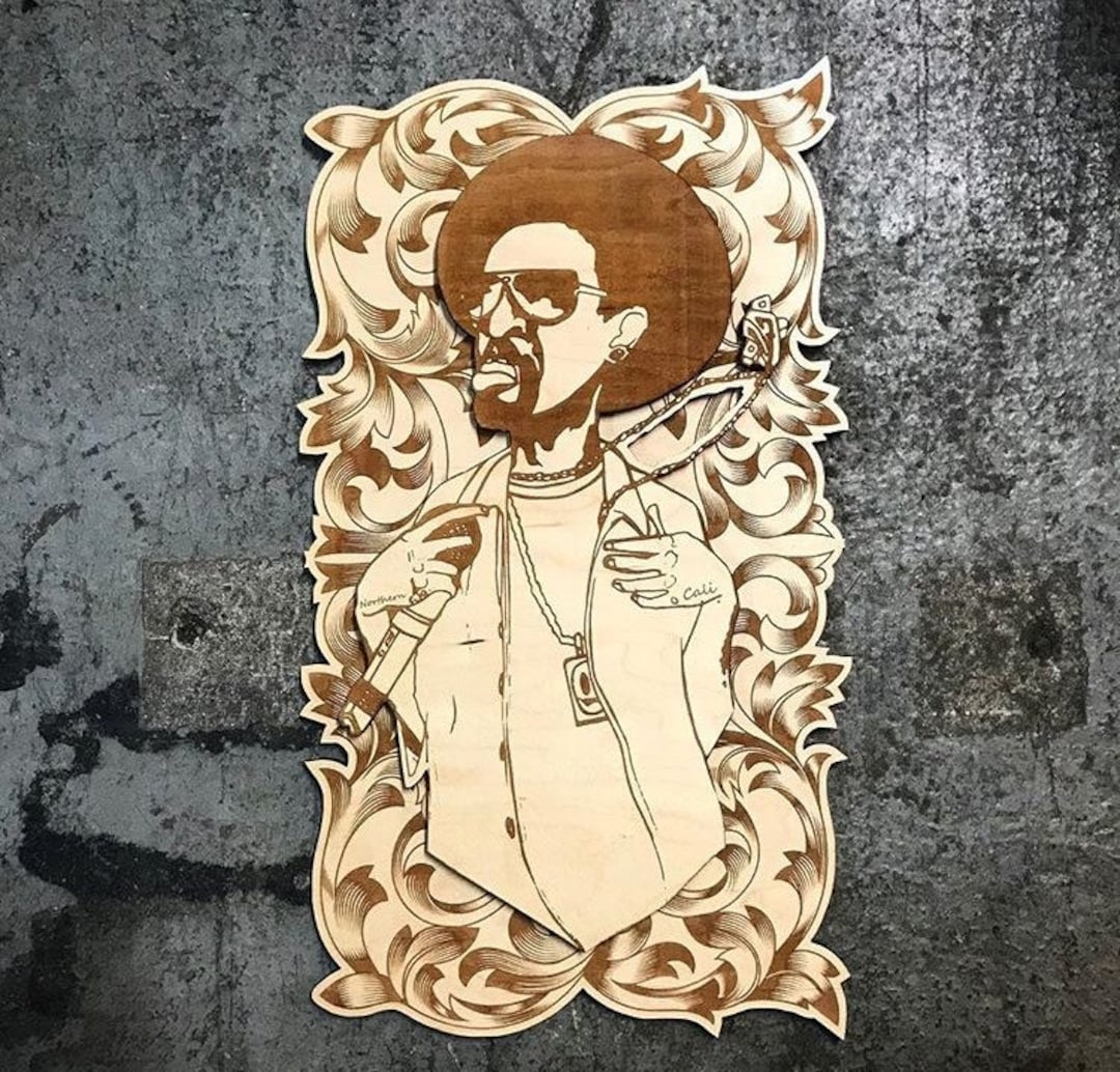 Furly Ghost Wall Art Mac Dre Filigree - Etsy