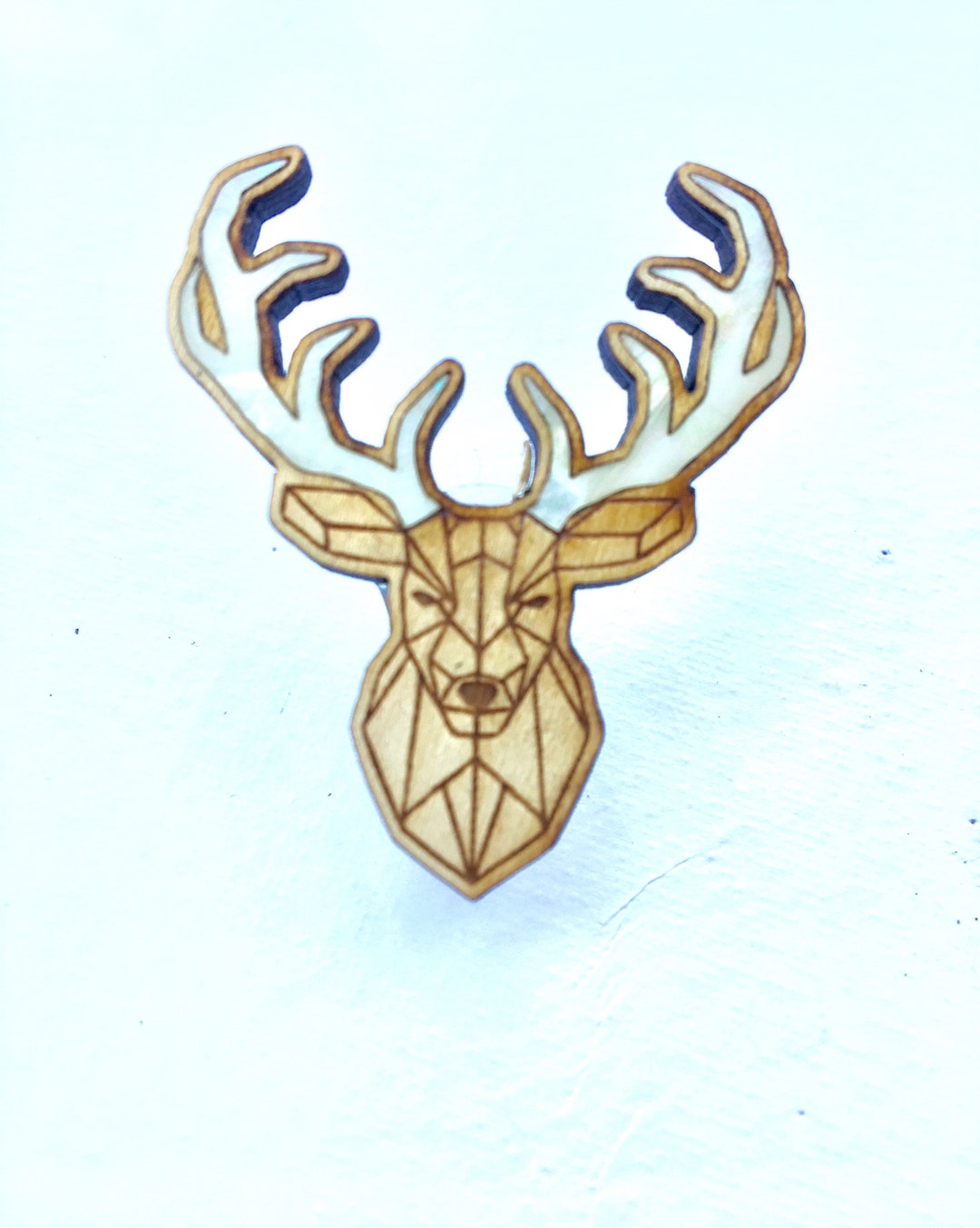 Geometric Buck Inlay Pin - Etsy