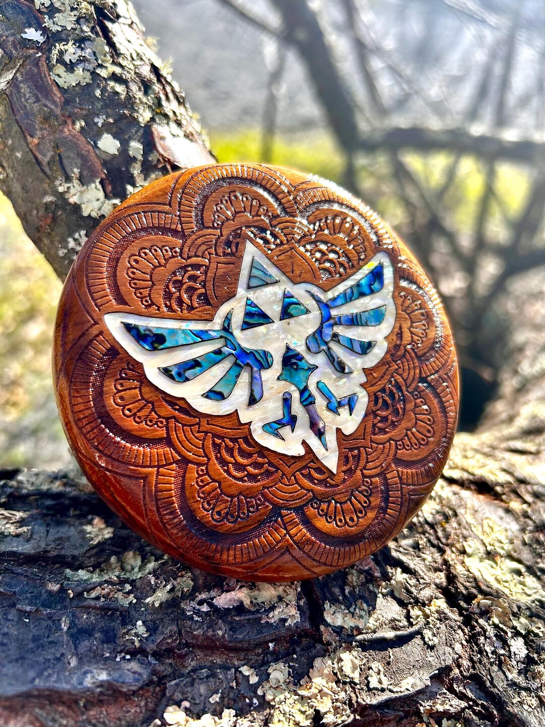 Zelda Hard Wood Mini With Abalone and Pearl Inlay - Etsy