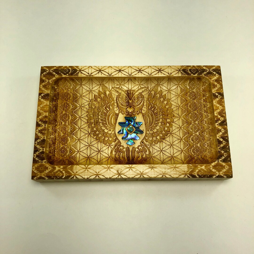 Natice Owl Inlay Tray - Etsy