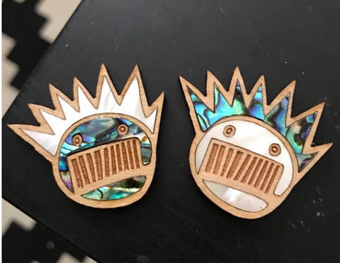 4 Pack Boognish Pins Both Wood and Both Gold Pins | Etsy