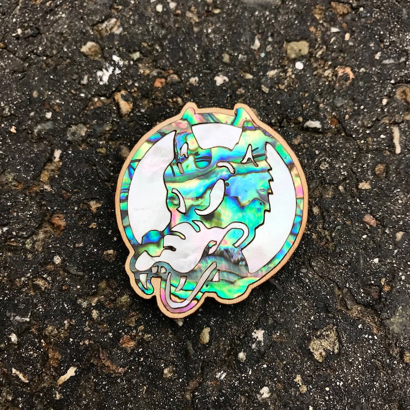 Wolf Pin - Etsy